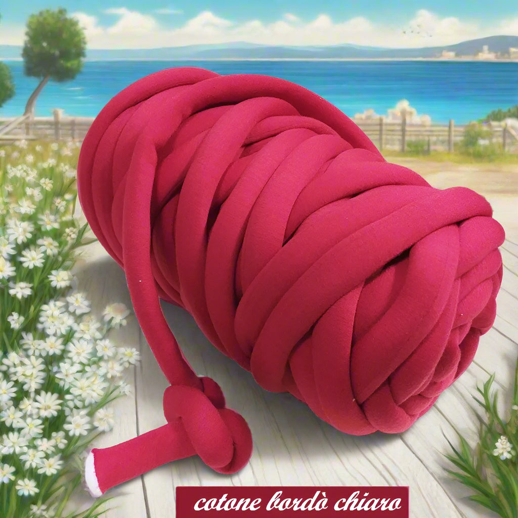 Lurex e cotone filato marshmallow borse chunky gigante imbottito ...