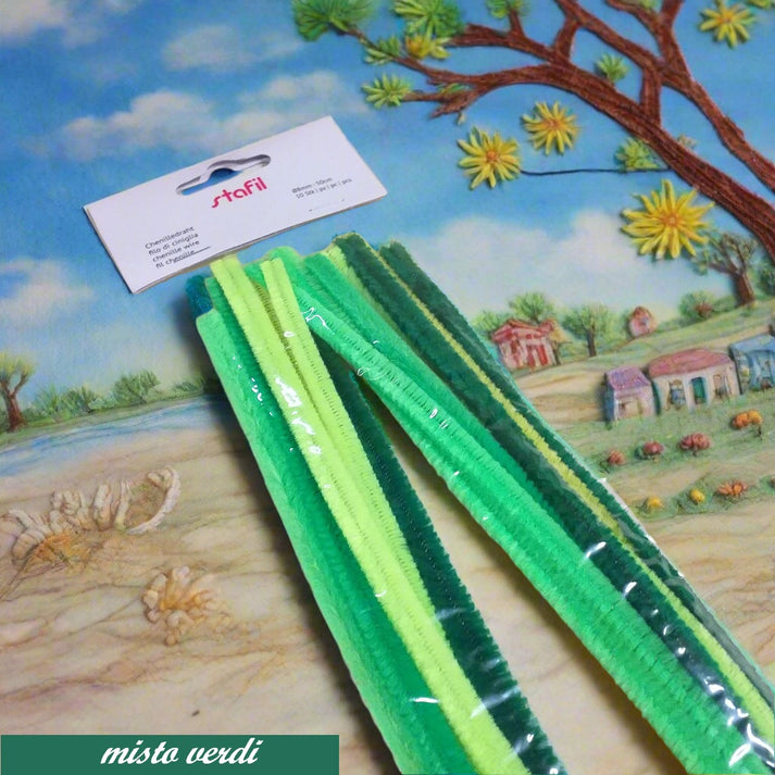 Fili ciniglia modellabili metallo scovolini lavoretti creativi e fiori ...