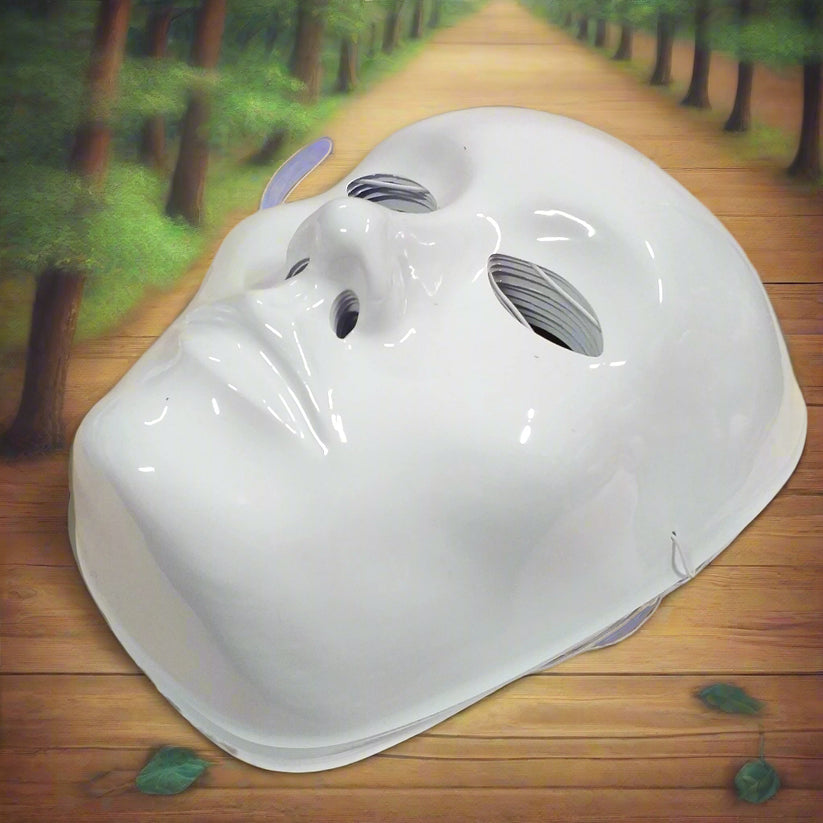 Maschera plastica bianca pvc Carnevale da decorare pitturare colorare ...