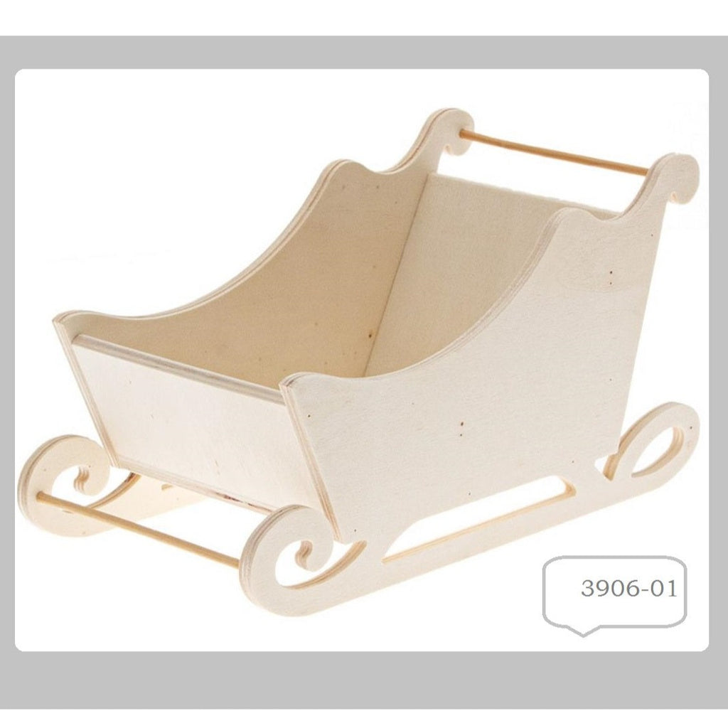 Mini slitta legno miniature decorative casa bambole giardino Natale ...