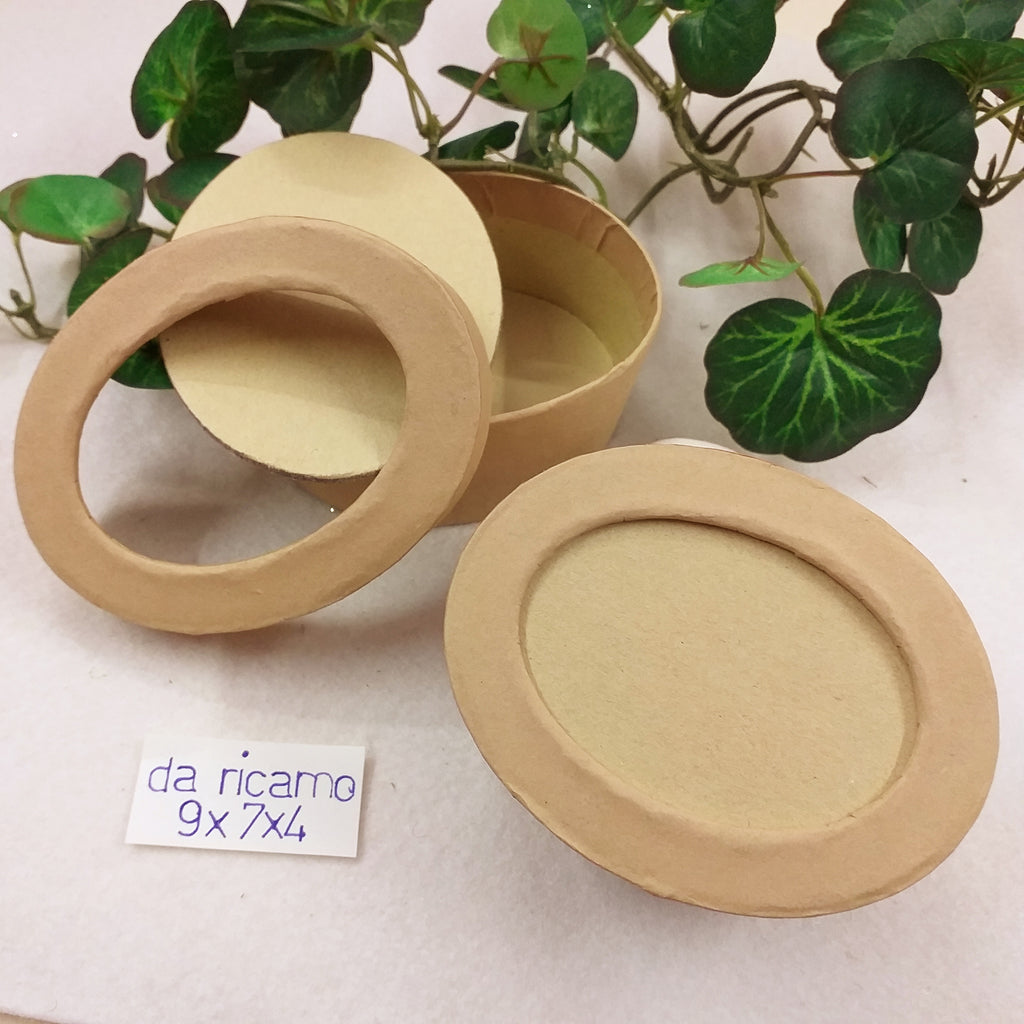 Scatole cartone per decoupage scatoline tonde decorare e ricamo ...