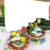 Uccellino pulcino fiori e tronco legno | segnaposto pasquale cestino ...
