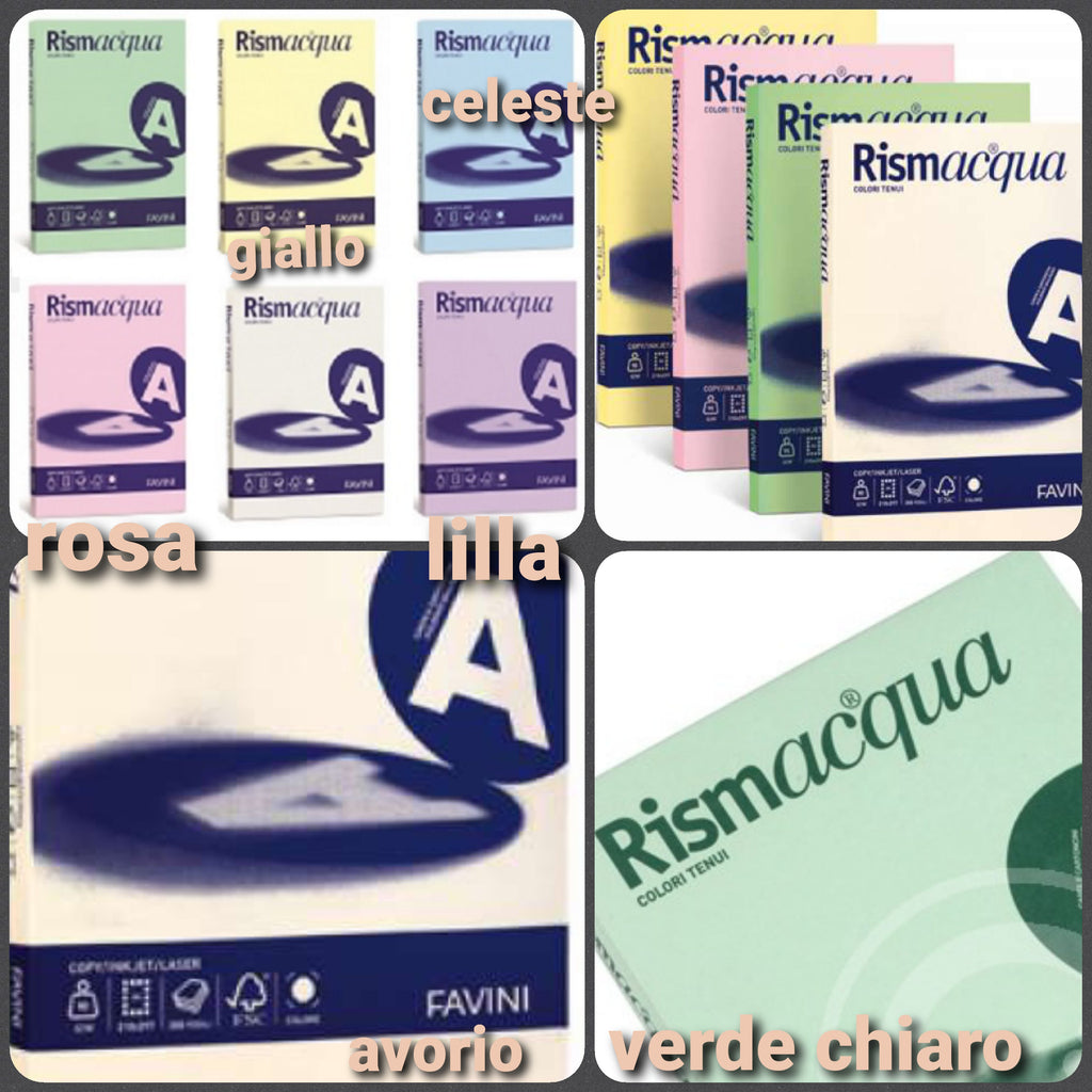 Carta colorata A4 da stampare risma fogli cartoncino inviti biglietti ...