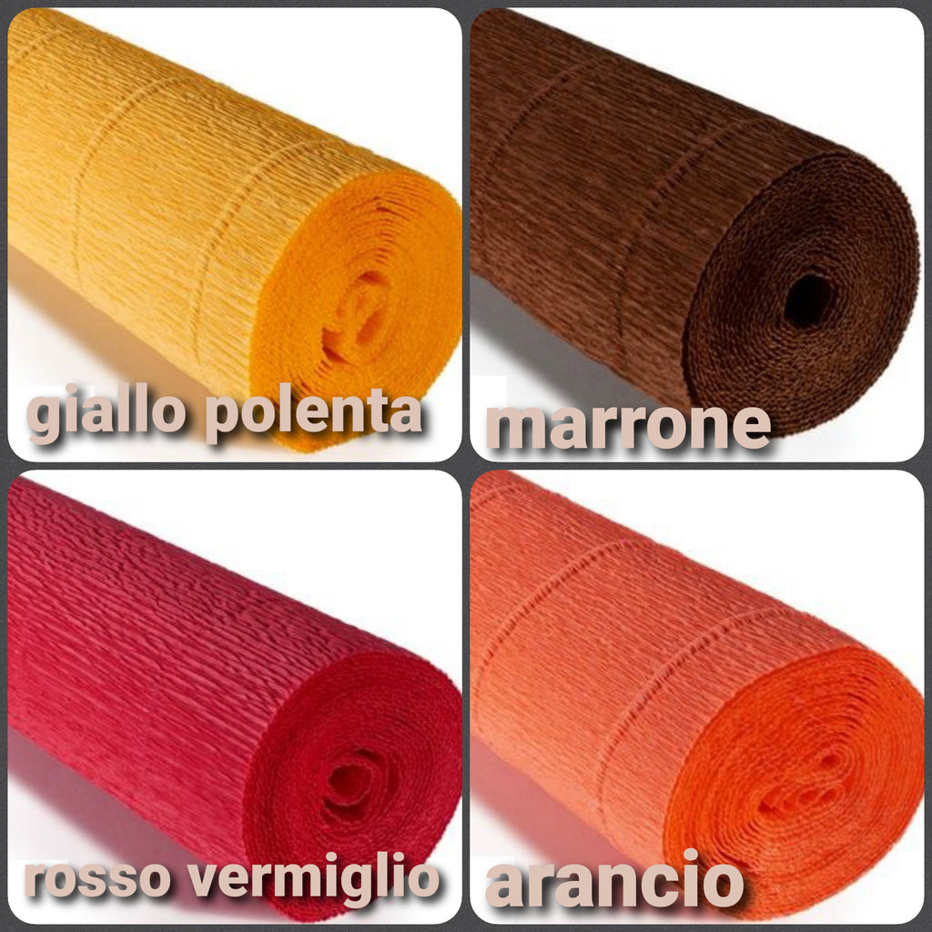 Carta crespa 180 g pesante colorata per fiori e lavoretti bambini ...