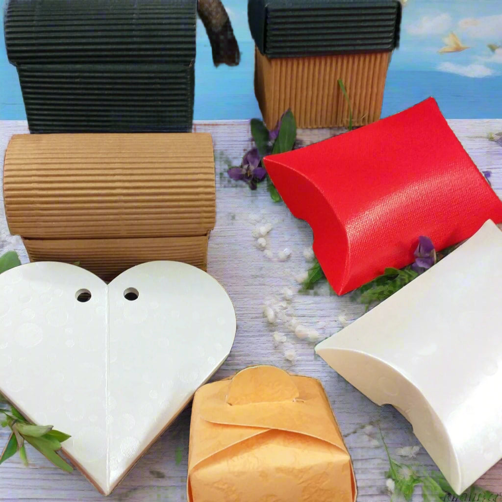 Scatoline portaconfetti fai da te bomboniere cartone bianco e ondulato ...